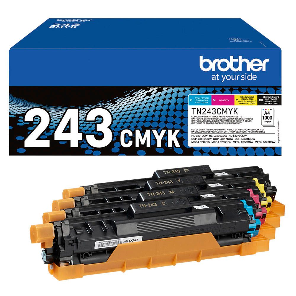 brother TN-243CMYK schwarz, cyan, magenta, gelb Toner, 4er-Set | Printus