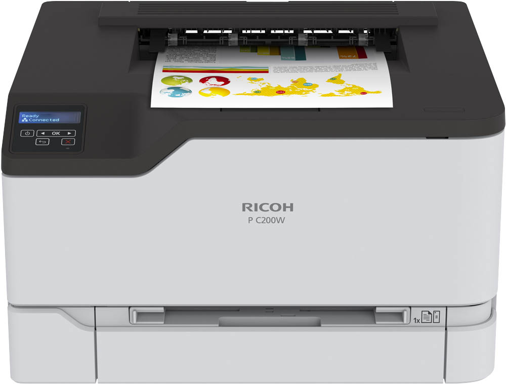 RICOH P C200W Farb-Laserdrucker grau | Printus